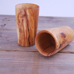 Olive Wood, Cup - Etsy