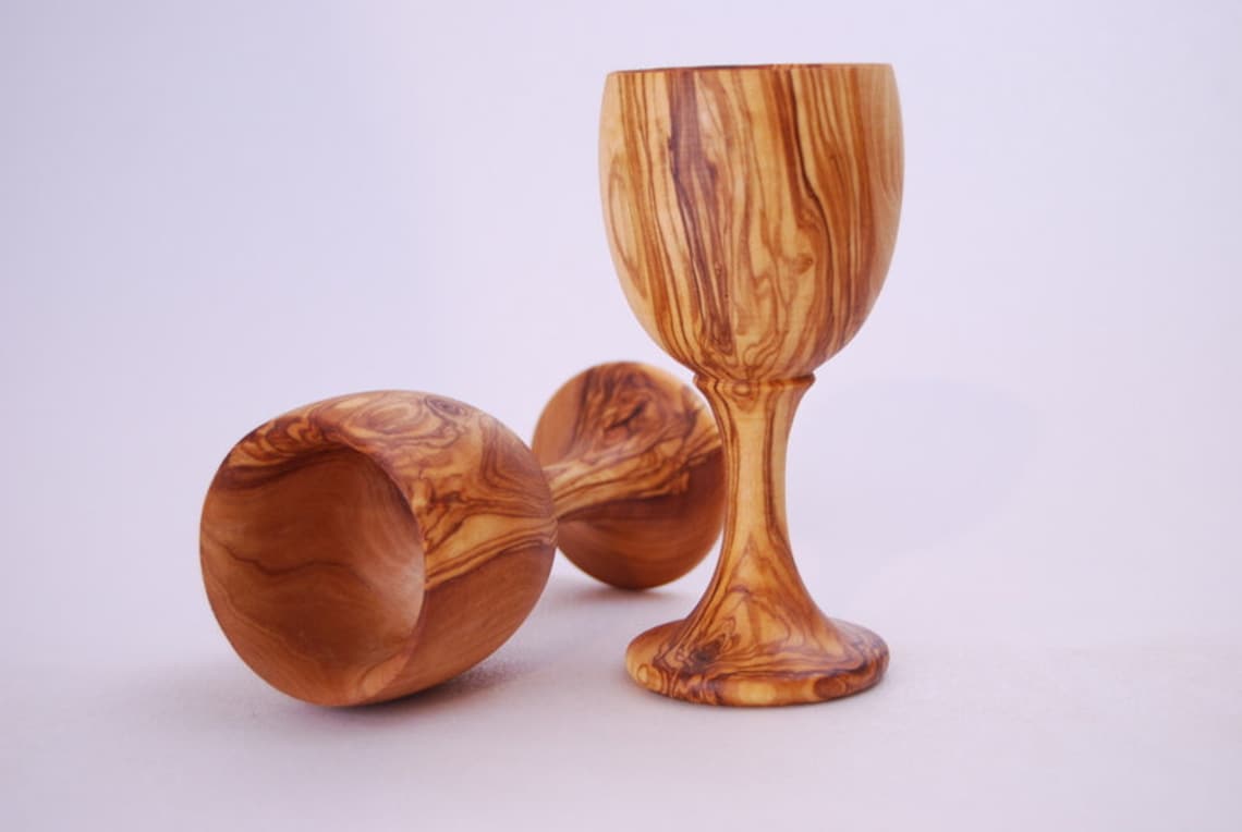 Olive Wood, Cup - Etsy