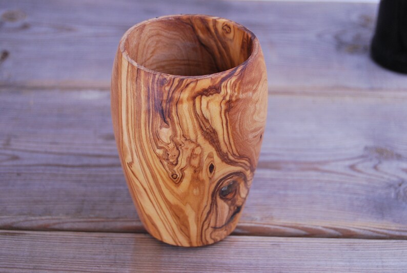 Olive Wood, Cup - Etsy