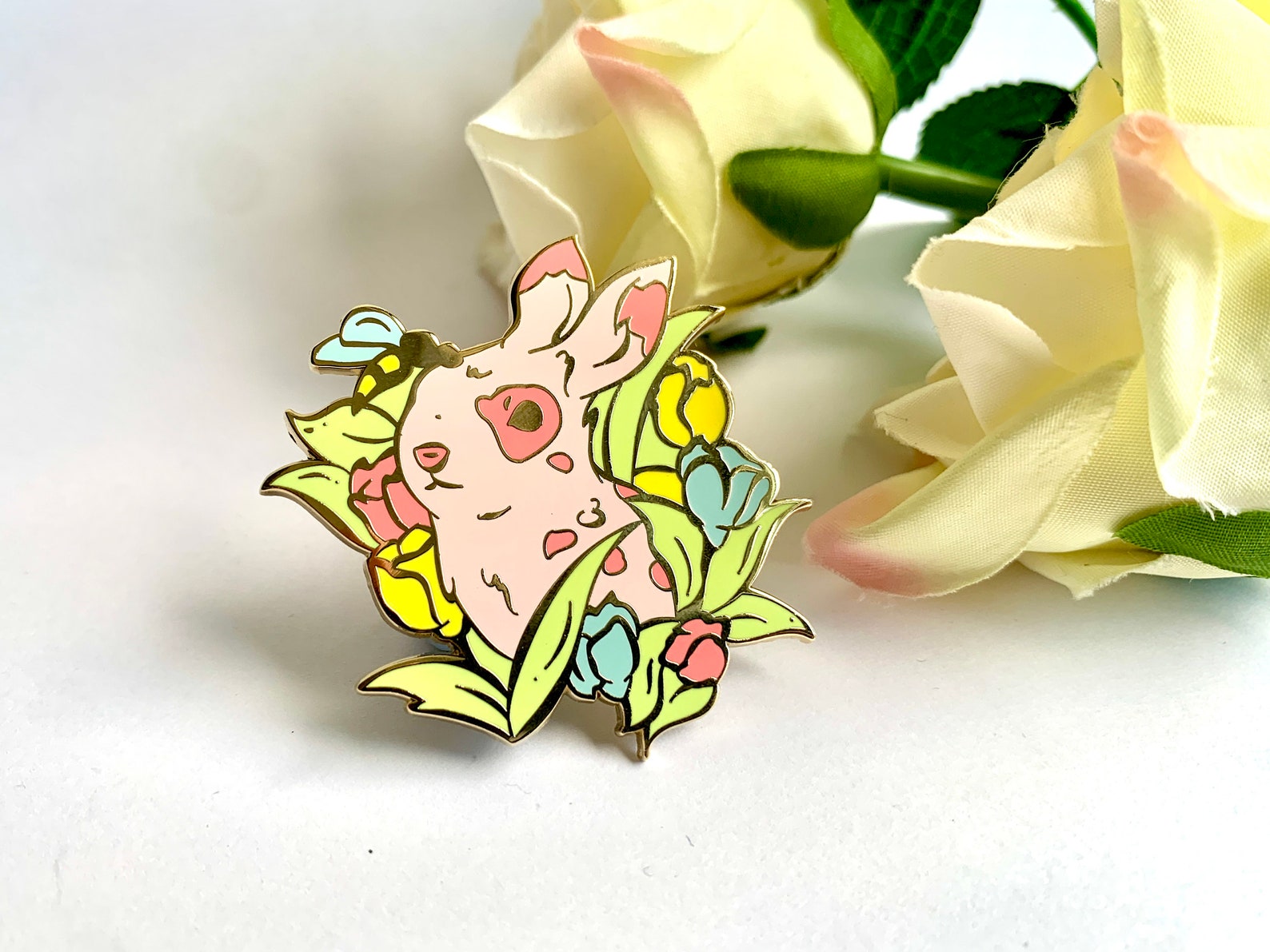 Spring Rabbit Enamel Pin standard/a Grade & Seconds/b Grade - Etsy