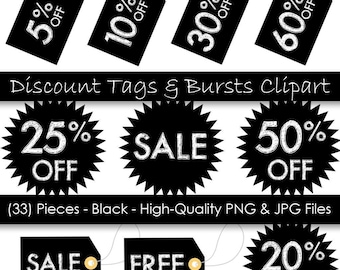 Digital Red Shopping Clipart Printable Starburst Sale Tags E-commerce ...