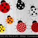 Ladybug SVG Bundle Ladybug Vector Clip Art Red Ladybug Cut - Etsy