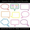 Speech Bubble SVG Bundle Denkblase Outline Comic Thought Bubble Clipart ...