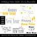 Happy New Year SVG Bundle - New Year Holiday Clipart - Happy New Year ...