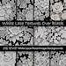 White Lace Floral Digital Paper White Lace Seamless Patterns on Black ...