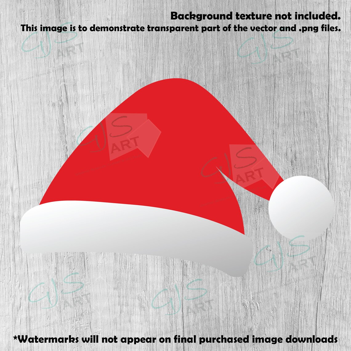 Santa Hat SVG - Red Santa Hat Clip Art - Christmas Santa Hat Cut File ...