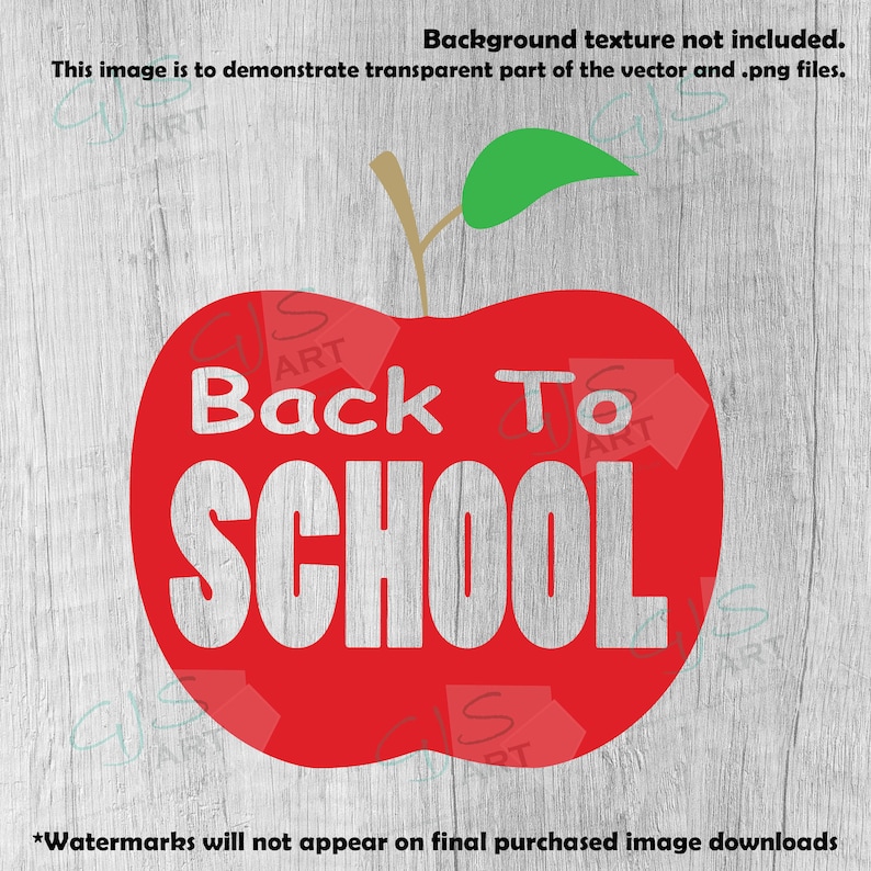 Back to School Apple SVG File Apple Clip Art Back to School Cut File ...