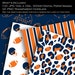 Football Backgrounds Blue & Orange - Football Digital Papers - Blue and ...