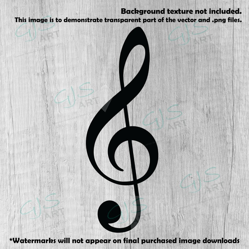 Treble Clef SVG File - Treble Clef Silhouette - Music Treble Clef Cut ...