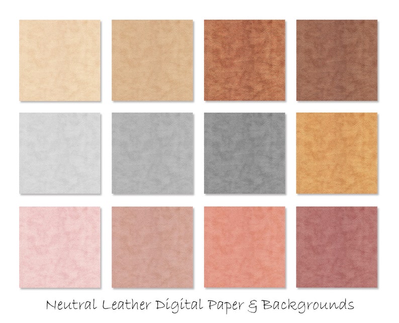 Leather and Suede Digital Paper - Neutral Leather Textures - Printable ...