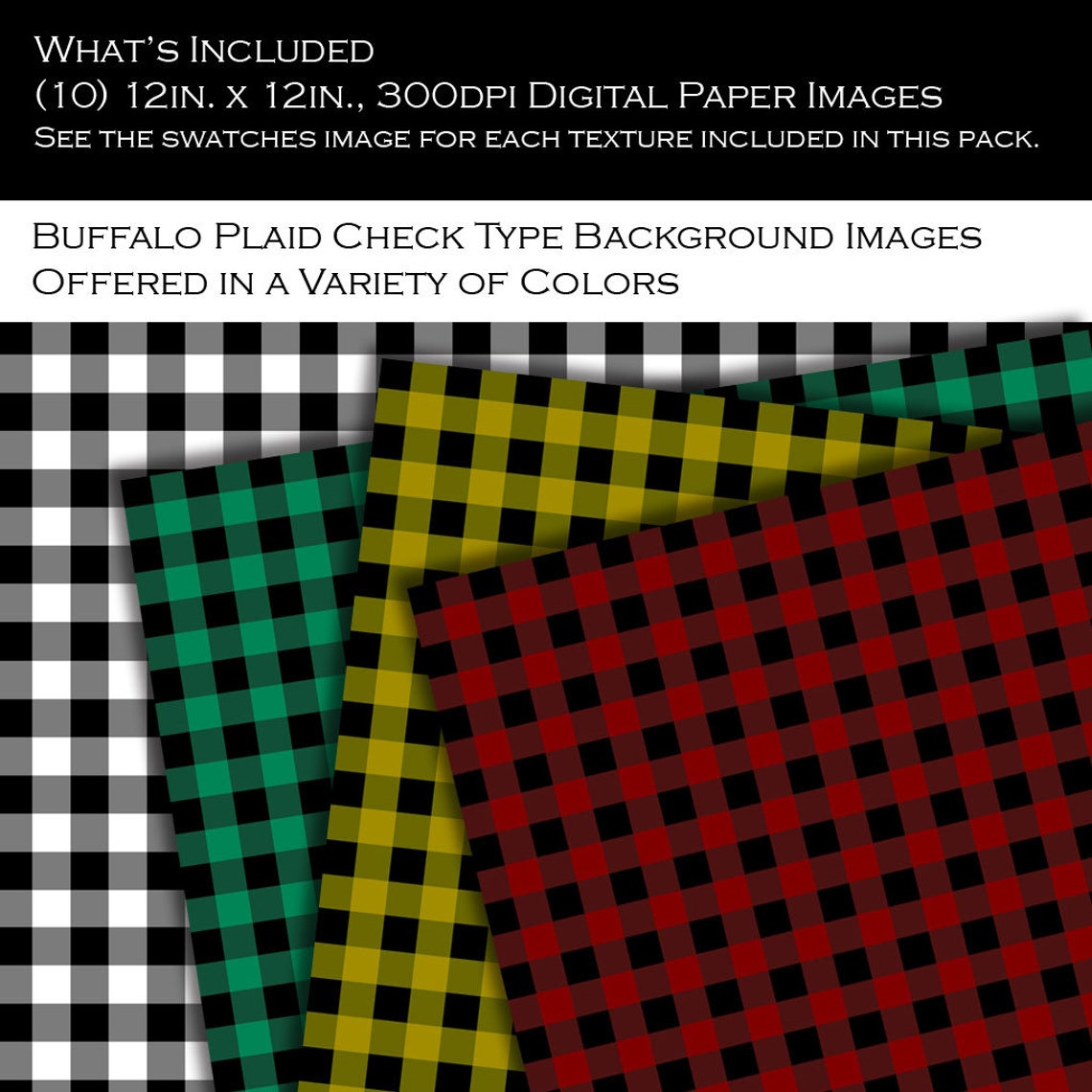 Buffalo Check Digital Paper Plaid Backgrounds Buffalo Check Plaid ...