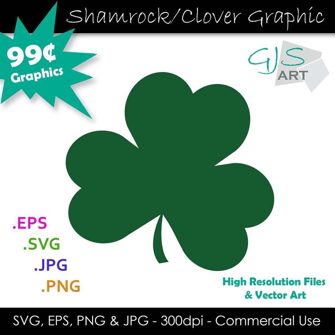 Shamrock SVG File - Clover Clip Art - Saint Patricks Day Silhouette ...