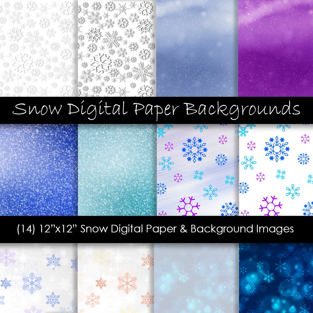 Snow Digital Paper Snow Background Snow Digital Background - Etsy