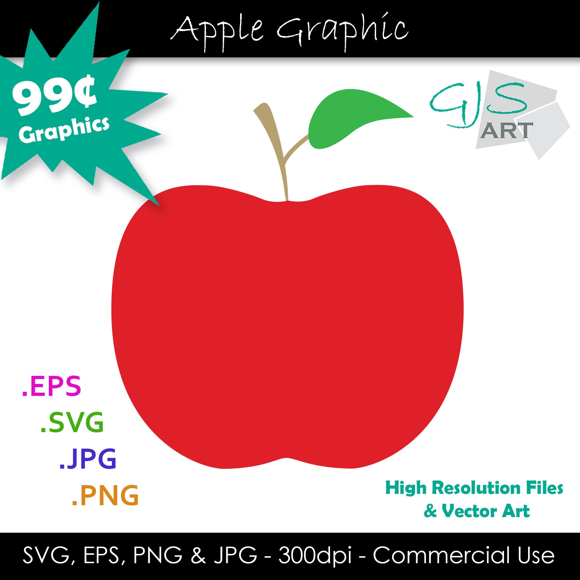 Apple SVG File Red Apple Clip Art Teachers Apple Cut File Svg, Eps, Png ...