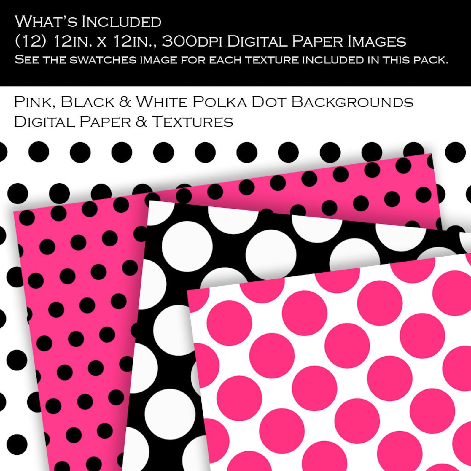 Pink and Black Polka Dot Patterns - Pink Polka Dot Background - Pink ...
