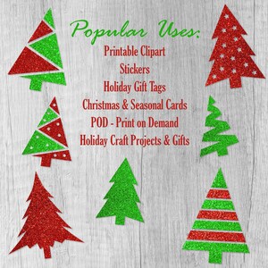 Christmas Tree Clipart Festive Christmas Tree PNG Files With Glitter ...
