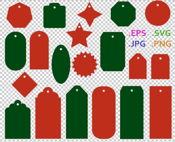 Christmas Gift Tags SVG Bundle: Holiday Present Labels | Red & Green ...
