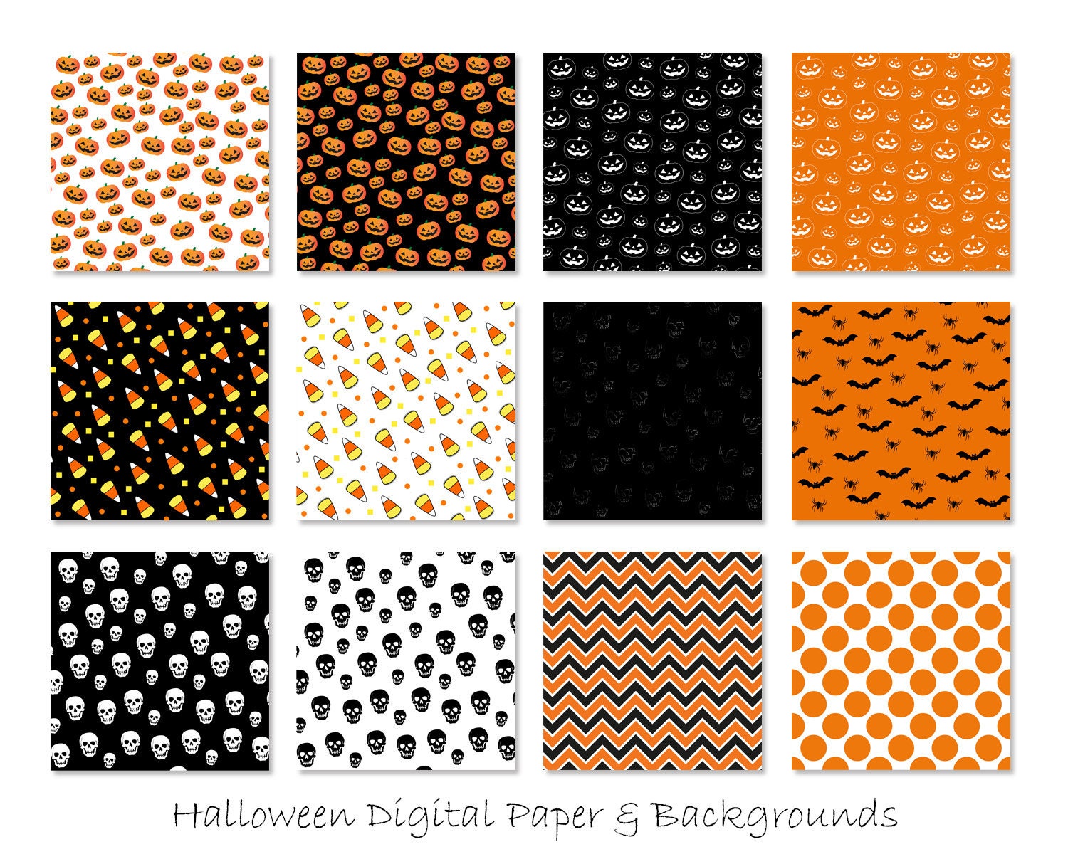 Halloween Digital Paper Halloween Backgrounds Halloween | Etsy