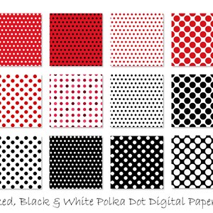 Polka Dot Digital Paper Bundle - Polka Dot Scrapbook Papers - Polka Dot ...