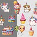 Kawaii Style Birthday Clipart Bundle - Colorful Birthday Clipart ...