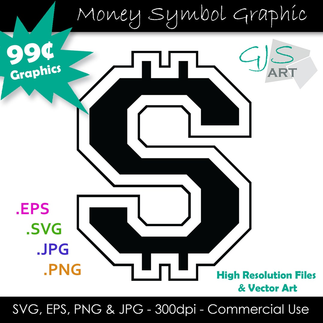 Dollar Sign SVG File - Dollar Sign Silhouette - Money and Dollar Cut ...