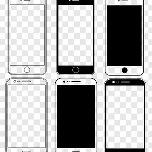 Smart Phone SVG Bundle - Cellphone Clip Art - Cellphone Silhouette Cut ...
