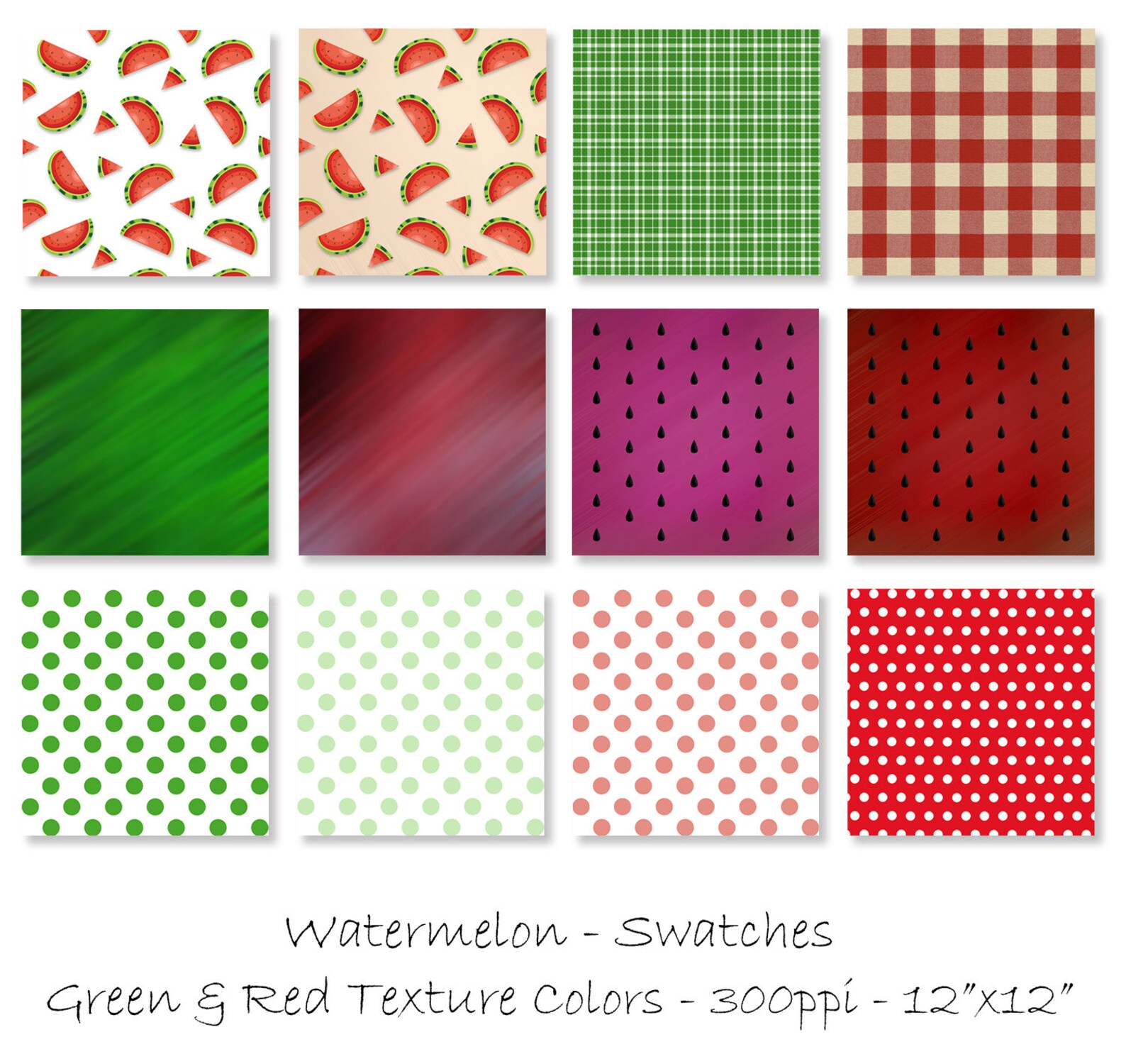 Watermelon Digital Paper Watermelon Background Texture - Etsy