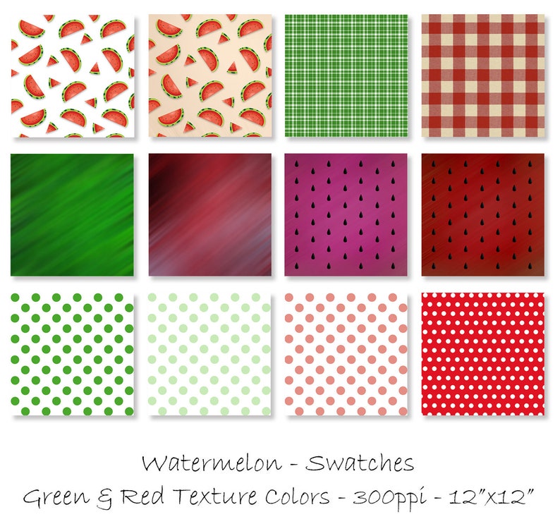 Watermelon Digital Paper - Watermelon Background Texture - Watermelon ...