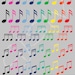 Music Note Clipart - Colorful Music Notes - Music Symbols - 50 Pieces ...