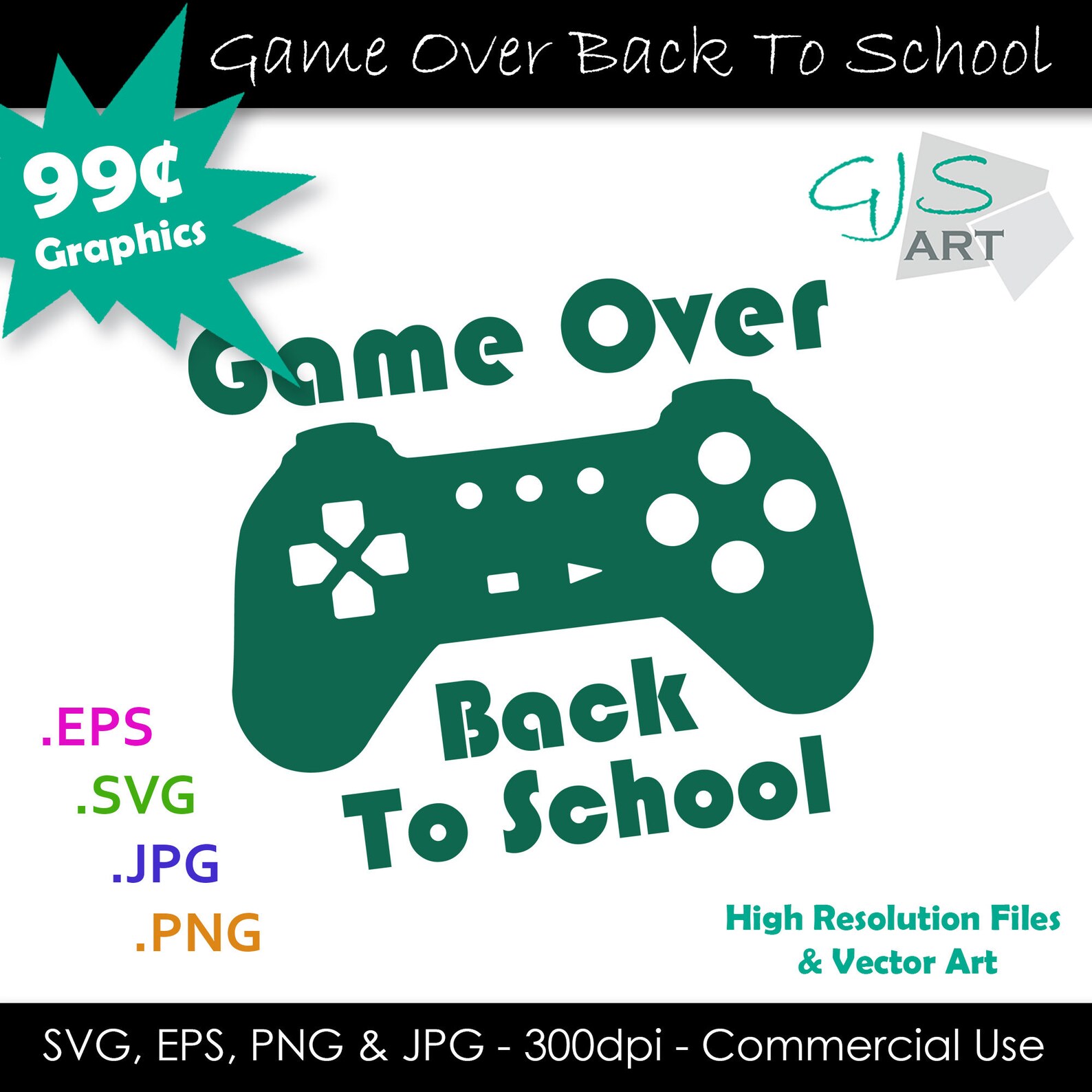 Game Over Back to School SVG File - Game Over Back to School Cut File ...