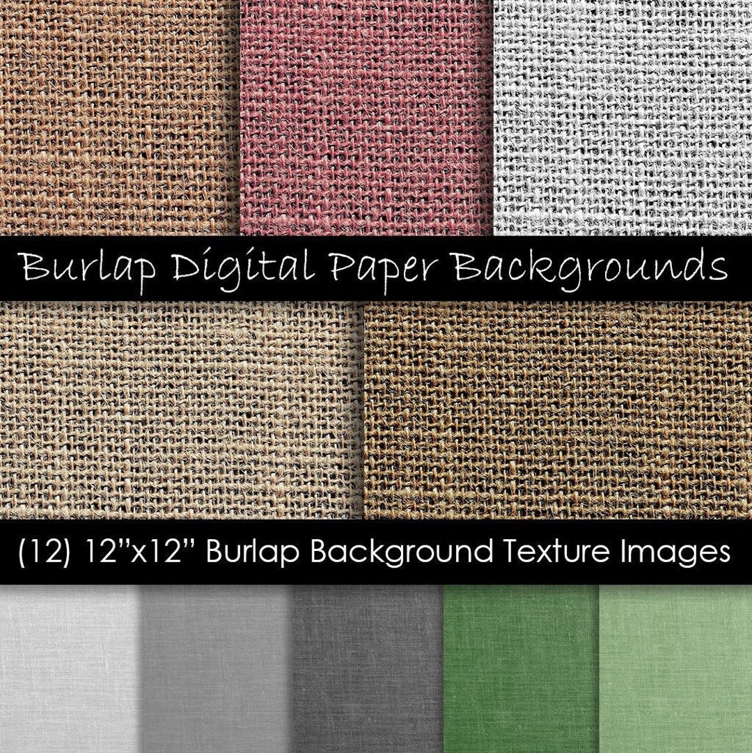 Burlap Texture Digital Paper - Burlap Fiber Backgrounds in Multiple ...