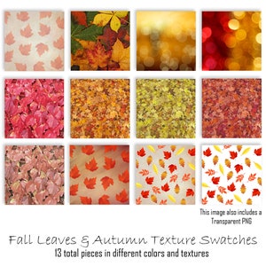 Fall Leaf Digital Paper - Autumn & Fall Backgrounds - Fall Scrapbook ...