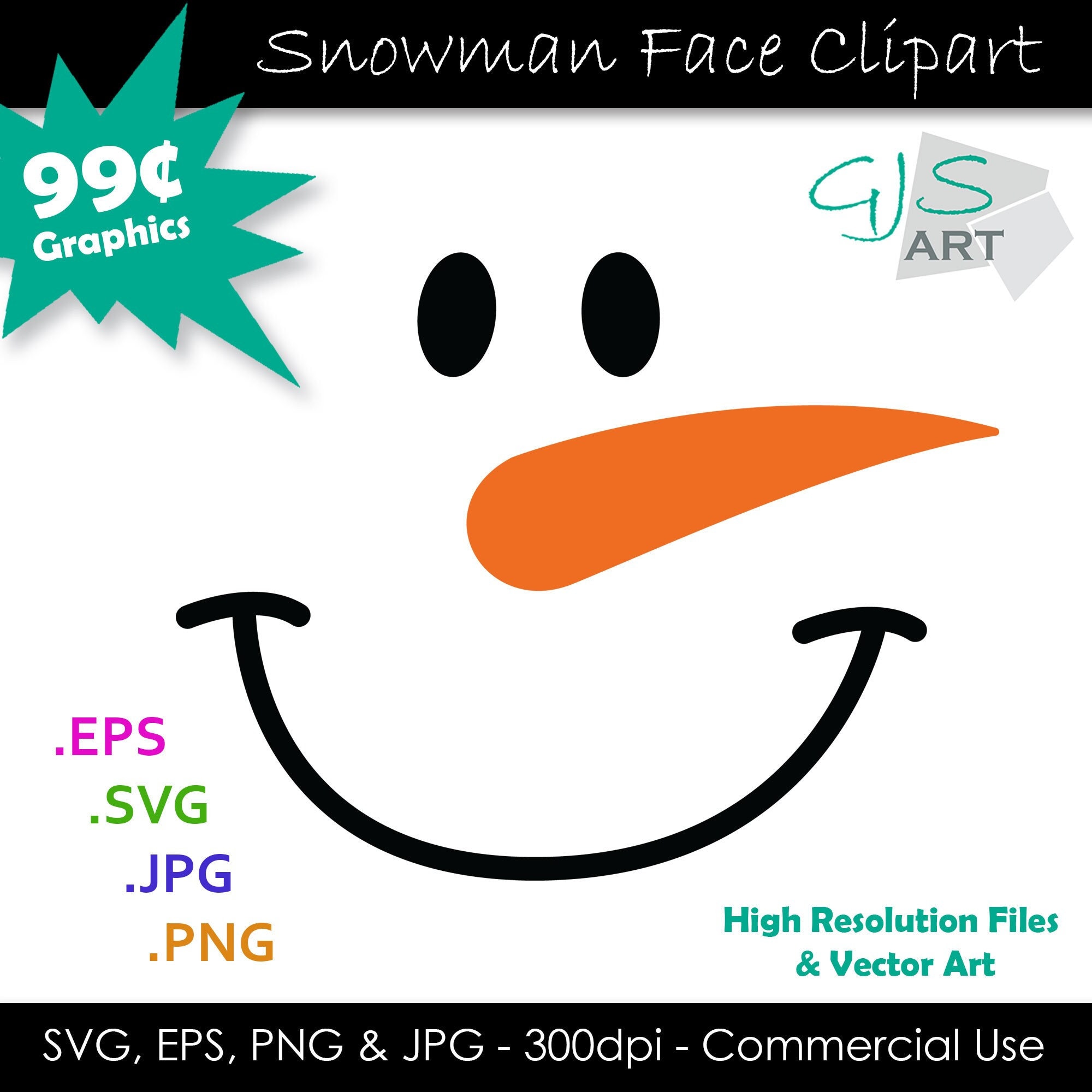 Snowman Face SVG Snowman Clip Art Christmas Snowman Face Cut File Svg ...