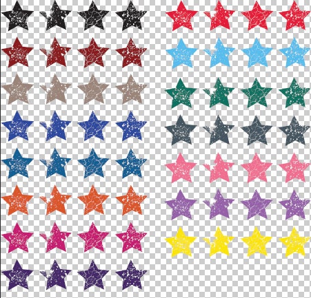 Stars SVG Bundle Grunge Star Clip Art Color Stars With - Etsy