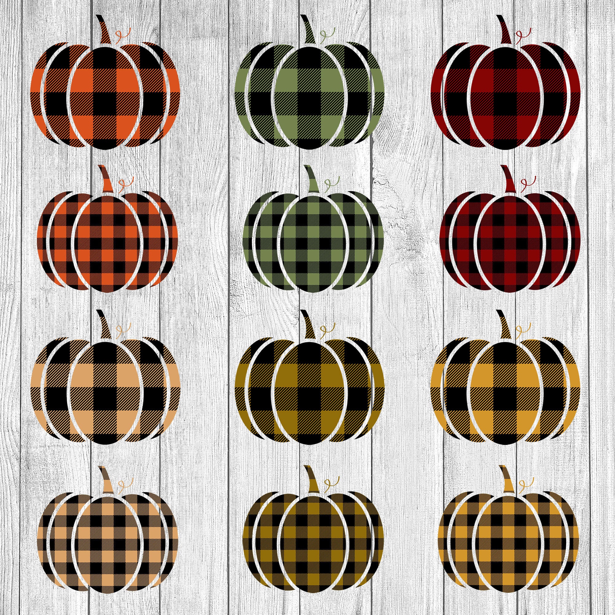 Plaid Pumpkin SVG Bundle Buffalo Plaid Pumpkin Clip Art - Etsy