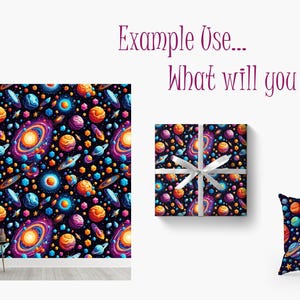 Fun Celestial Clipart Bundle Kids Galaxy and Stars Clipart Seamless ...