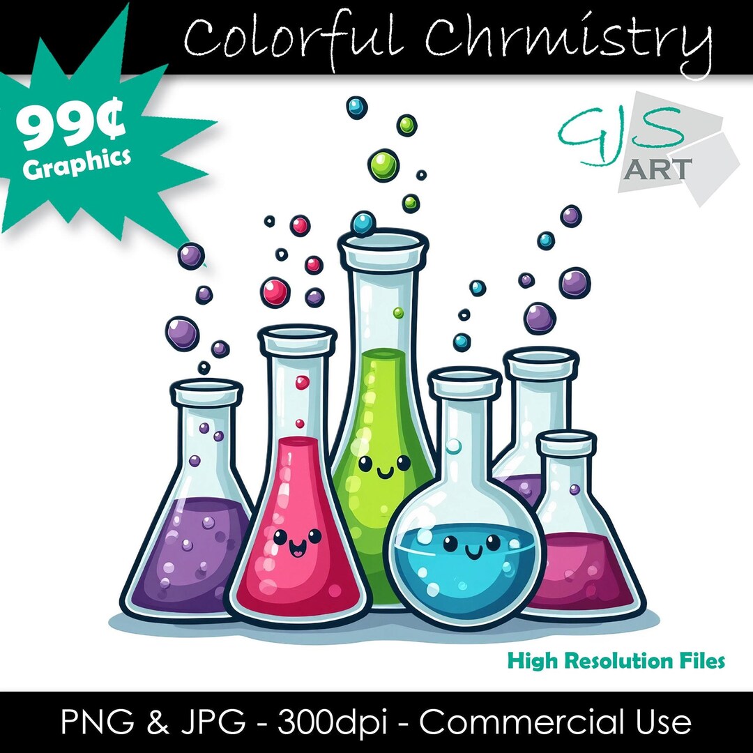 Chemistry Clipart Fun Science and Potion Digital Graphic - Classroom ...