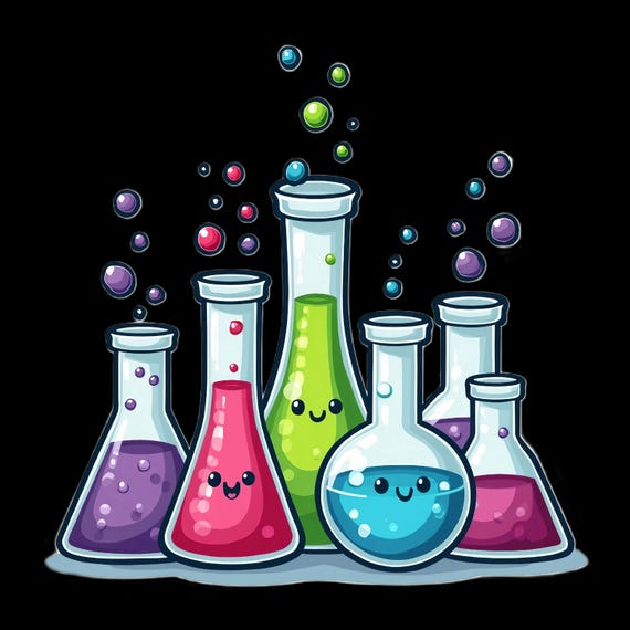 Science Beakers Cartoon