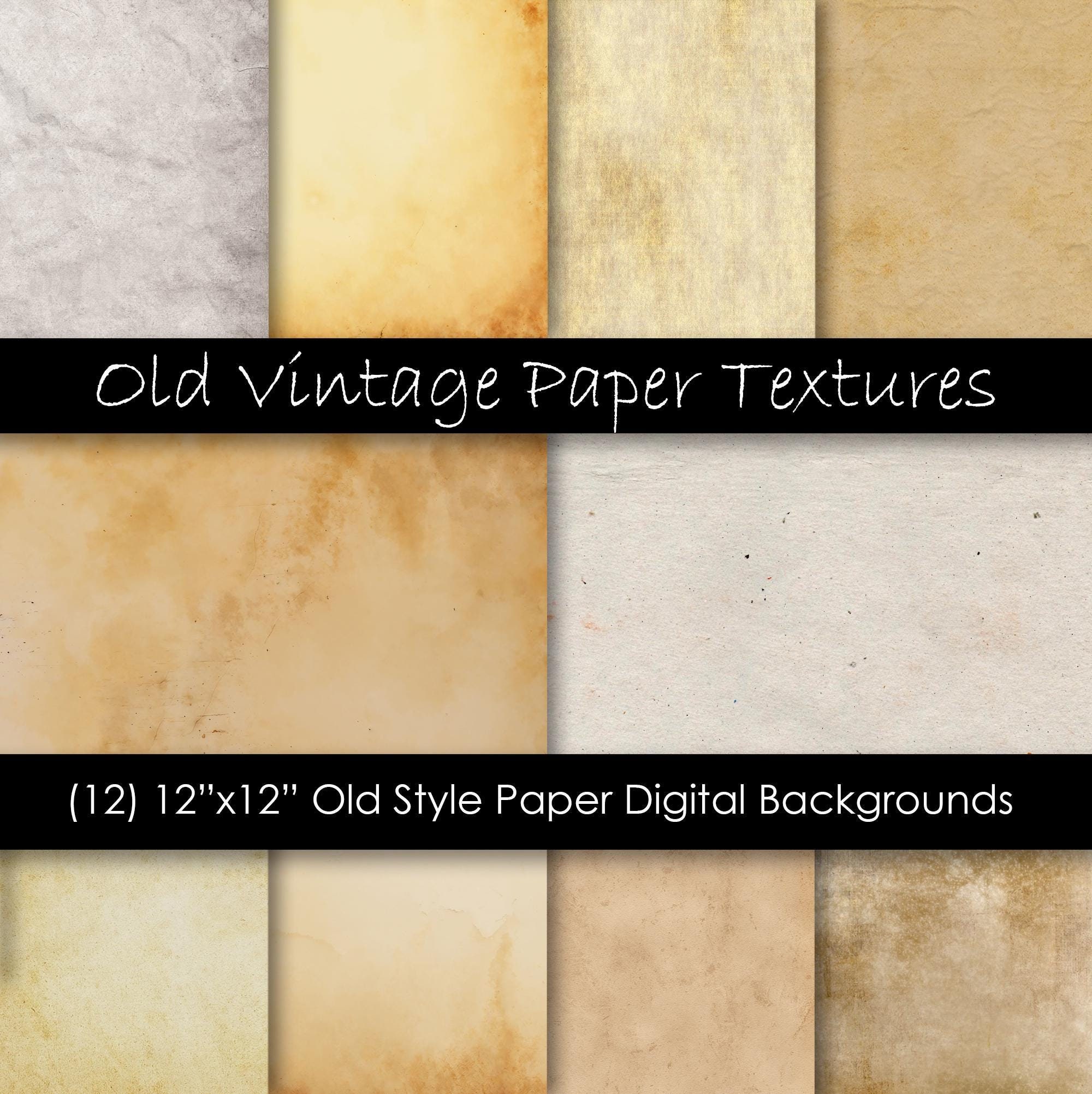 Old Vintage Paper Textures - Paper Background Graphics - Distressed ...