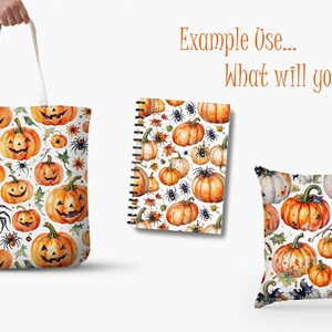 Pumpkin Harvest Digital Papers - Seamless Fall Harvest Backgrounds ...