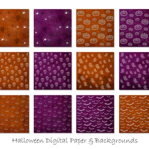 Halloween Digital Paper - Halloween Background Patterns - Ghosts ...