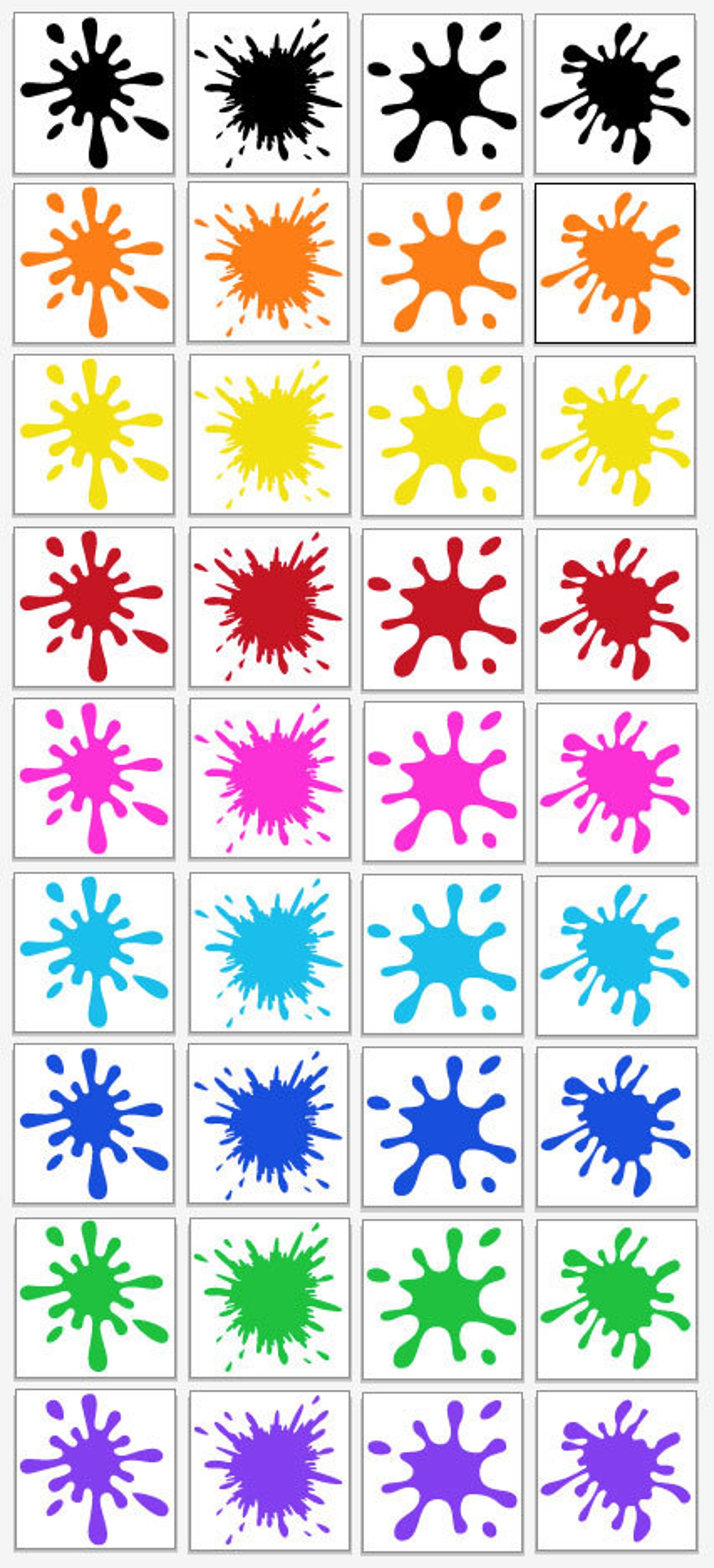 Paint Splatter SVG Bundle Paint Splash Clip Art Paint Splatter Cut ...