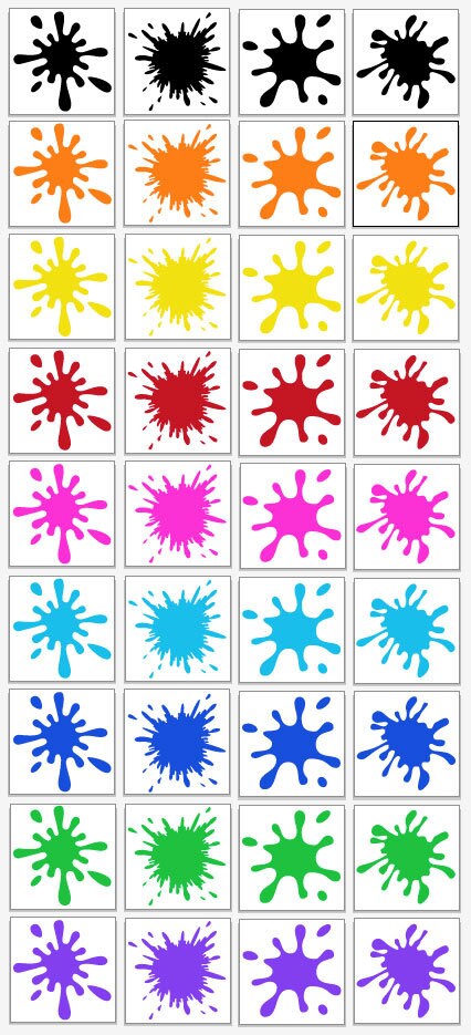 Paint Splatter SVG Bundle - Paint Splash Clip Art - Paint Splatter Cut ...