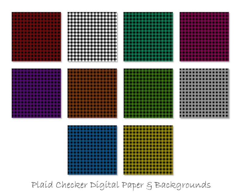 Buffalo Check Digital Paper Plaid Backgrounds Buffalo Check Plaid ...