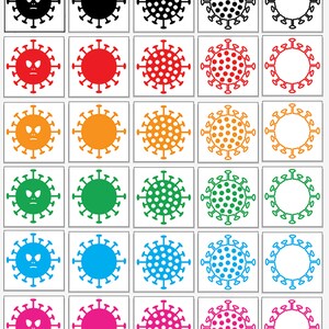 Virus SVG Bundle - Virus Clip Art - Disease and Germ Shape Cut Files ...