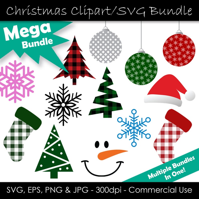Christmas SVG & Clip Art Mega Bundle Christmas (Download Now) - Etsy