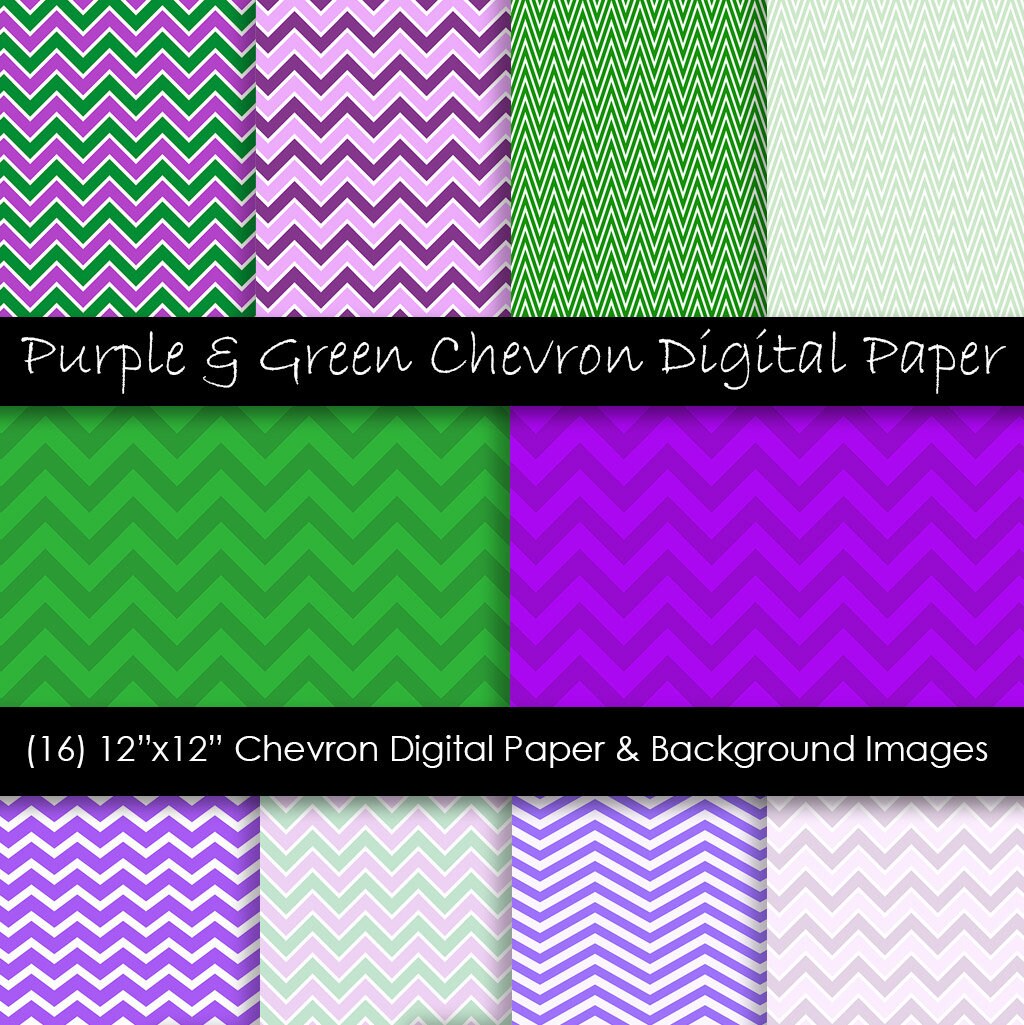 Purple And Green Chevron Pattern