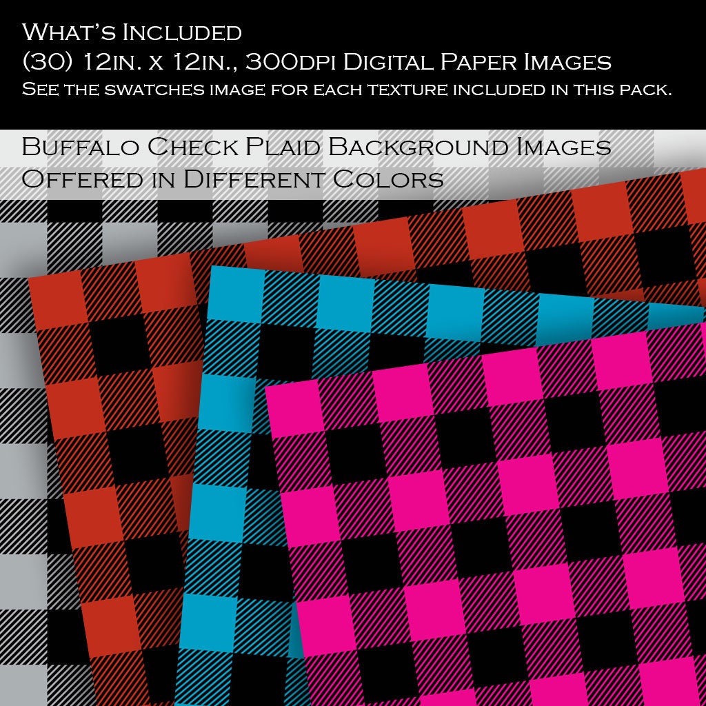 Buffalo Plaid Digital Paper Buffalo Check Plaid Pattern - Etsy