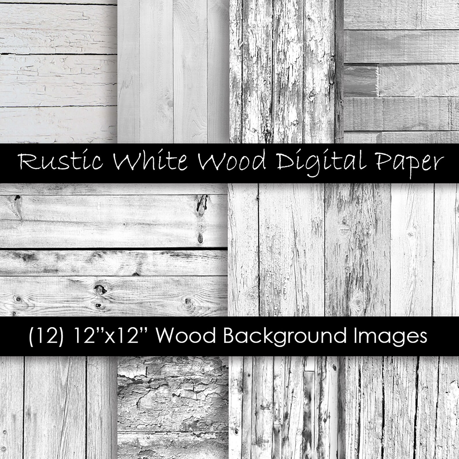 Rustic White Wood Digital Paper White Wood Backgrounds - Etsy