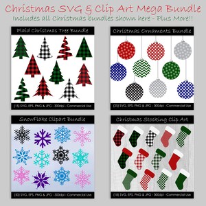 Christmas SVG & Clip Art Mega Bundle - Christmas Clip Art Bundle ...